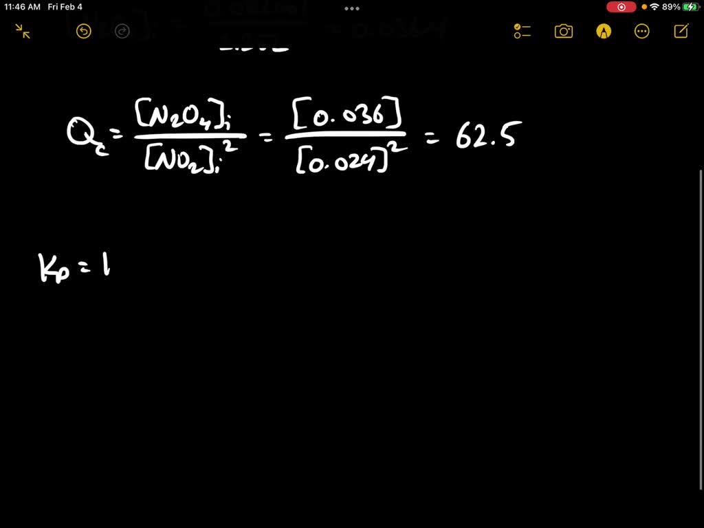SOLVED: Nitrogen dioxide dimerizes according to the following reaction: 2NO2(g) â‡Œ N2O4(g) Kp ...