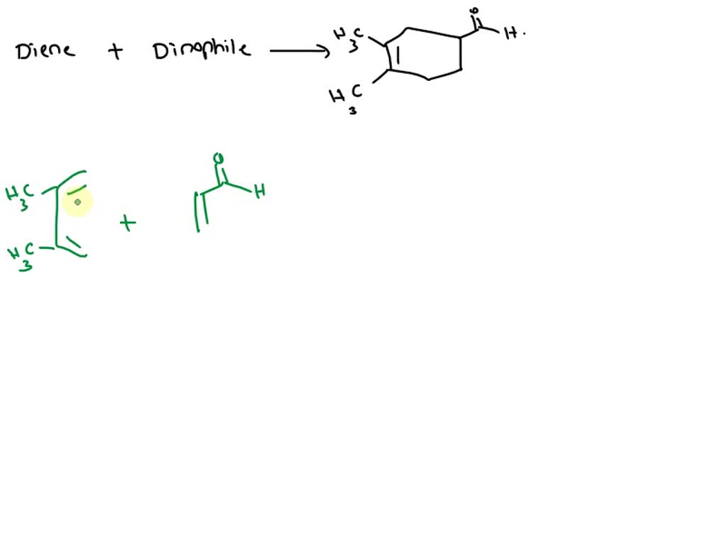 SOLVED: Draw structural formulas for the diene and dienophile that ...