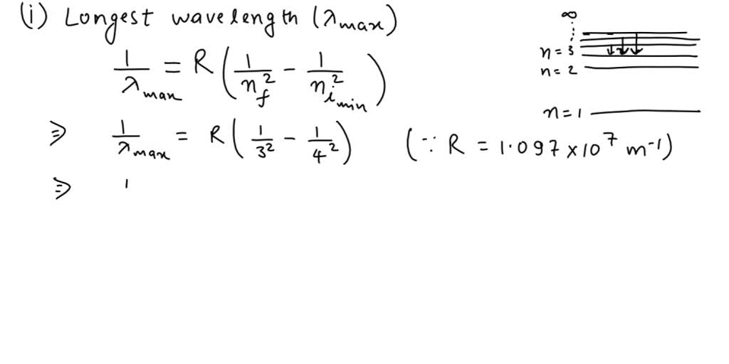 SOLVED: Question The Paschen series in the Hydrogen emission spectrum ...