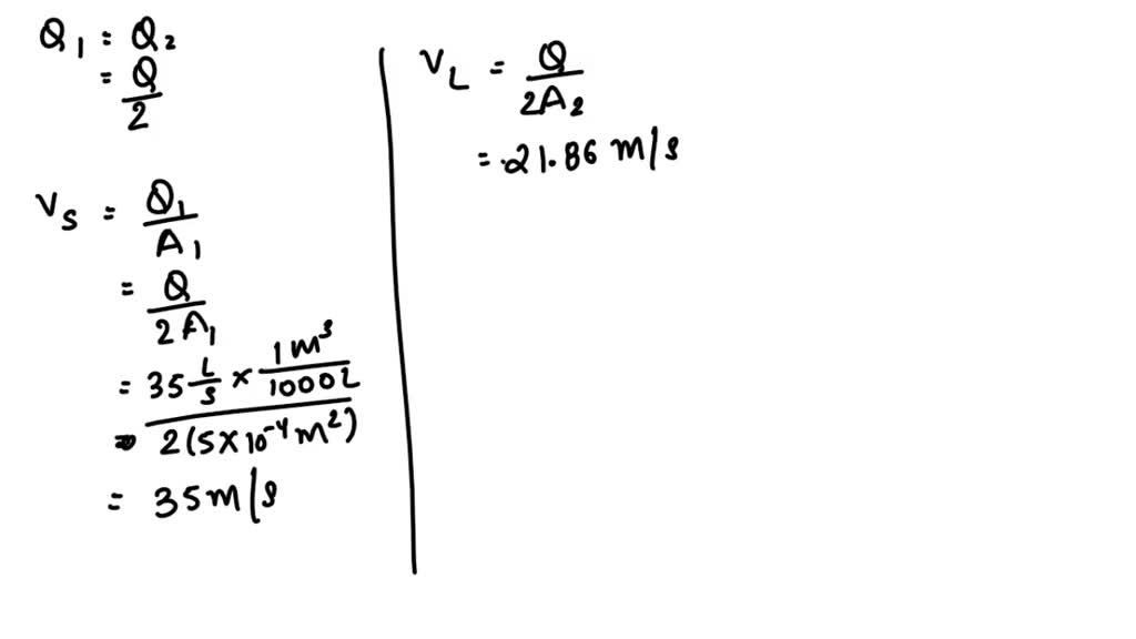 Water enters vertically and steadily at a rate of 10 L/s into the ...