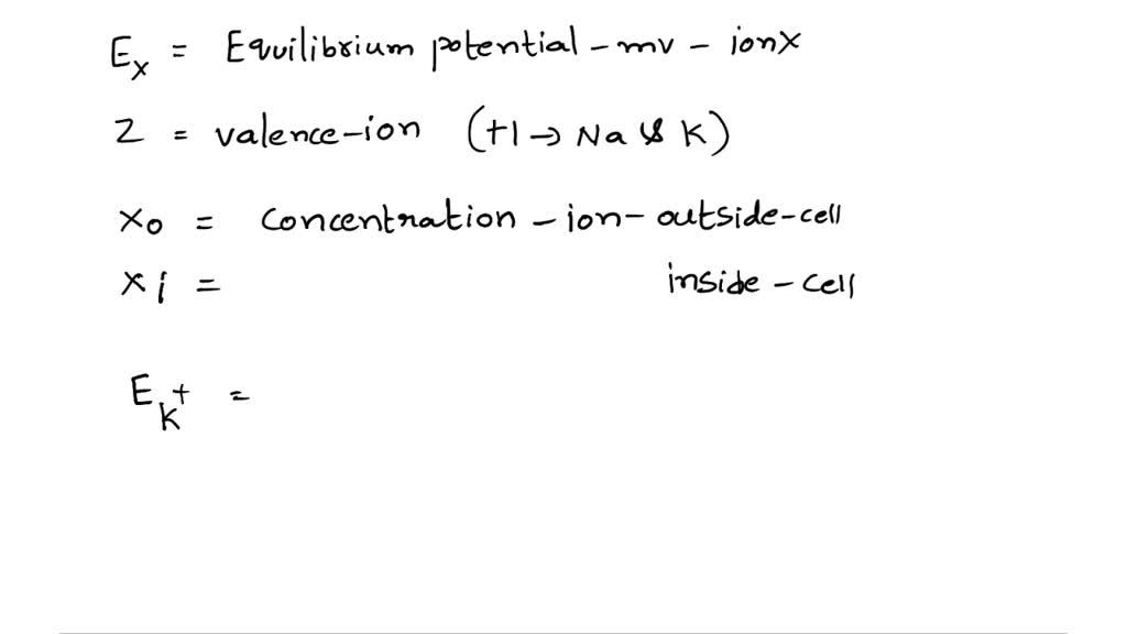 SOLVED: Gier) the following Ion concentrations andt relative permeabilities of a neuron ...