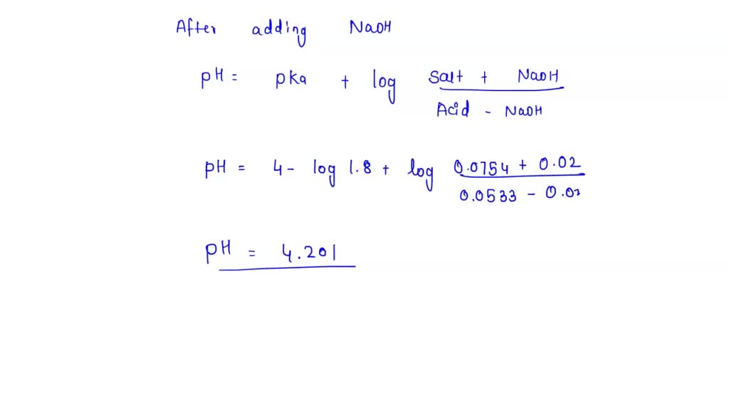 SOLVED: For each of the following solutions, calculate the initial pH and the final pH after ...