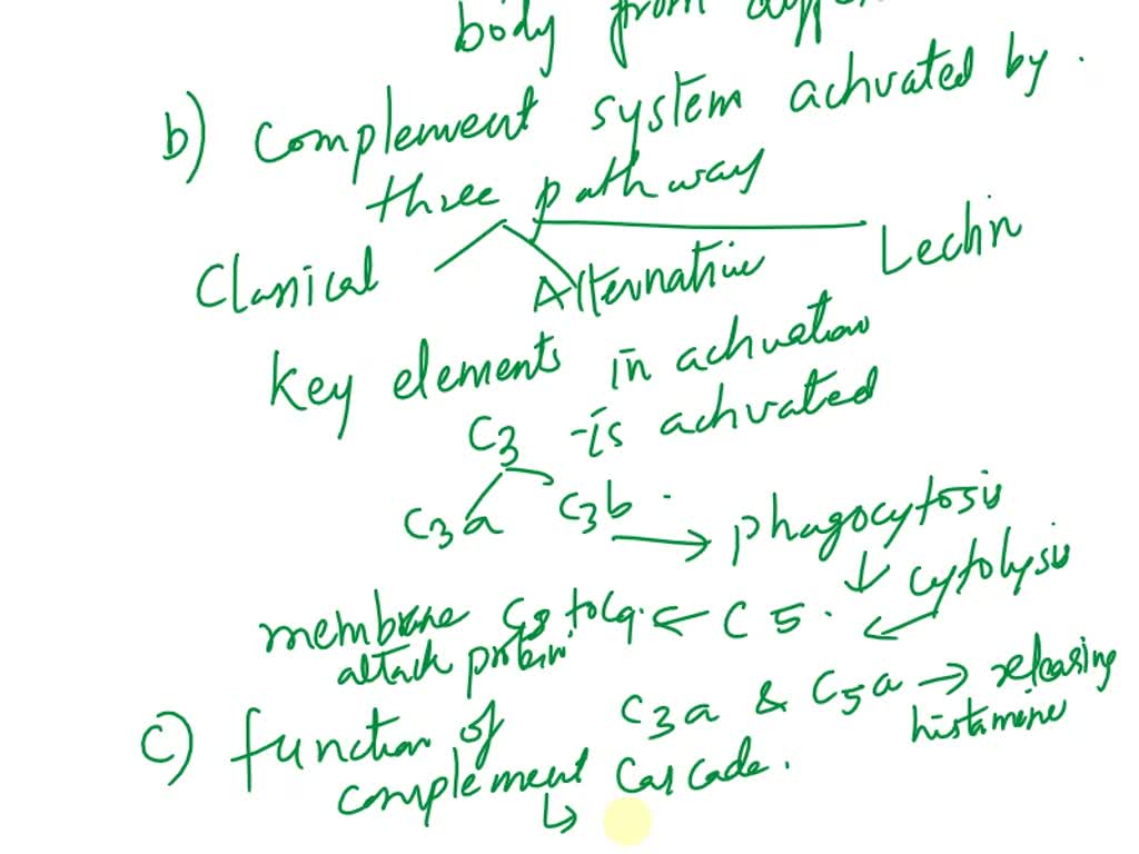 SOLVED: The importance of the complement system as a set of host defense machinery is ...