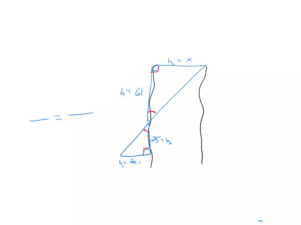 SOLVED: Michael wants to measure the width of a river. He marks off two ...