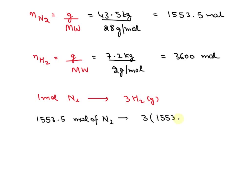 SOLVED: Ammonia (NH3) is formed from the combination reaction of ... SOLVED: Ammonia (NH3) is formed from the combination reaction of ...
