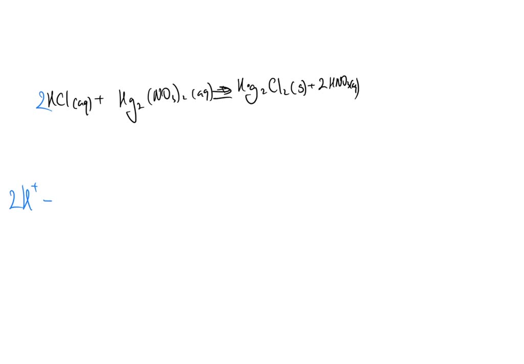 SOLVED: write the complete ionic equation for diluted hydrochloric acìd ...