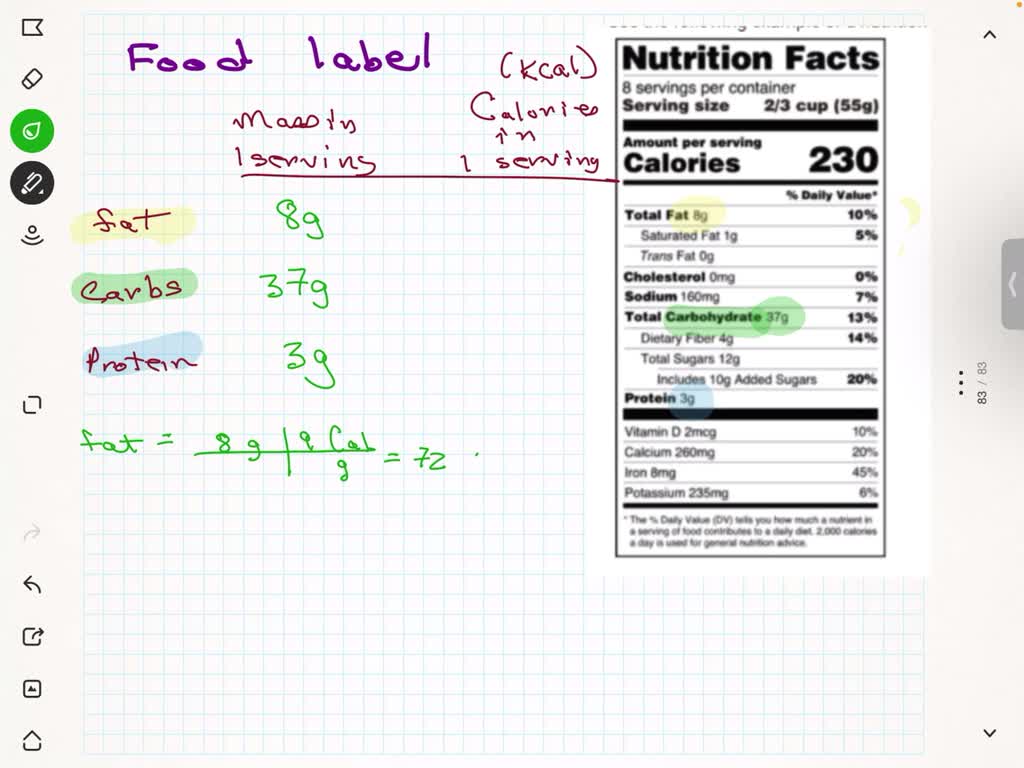 SOLVED Un Alimento Tiene En Su Empaque La Siguiente Informaci n