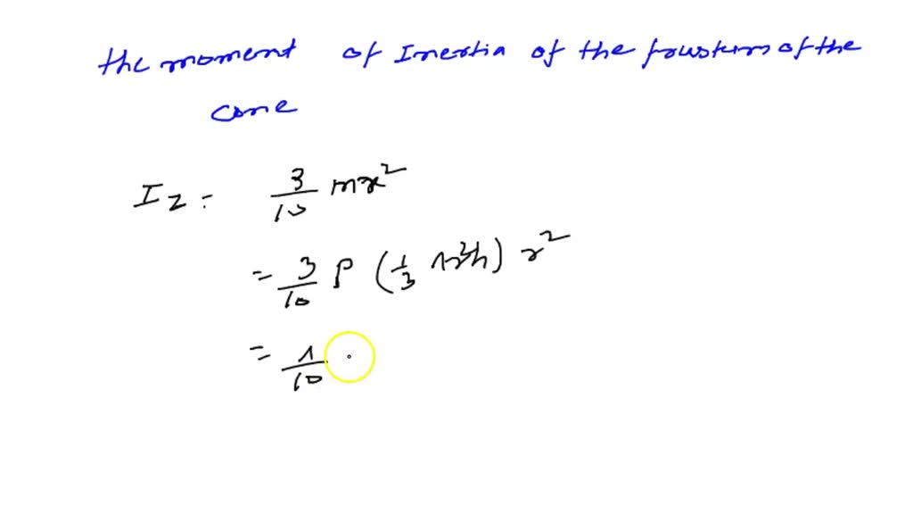 SOLVED: Determine the moment of inertia Iz of the frustum of the cone ...