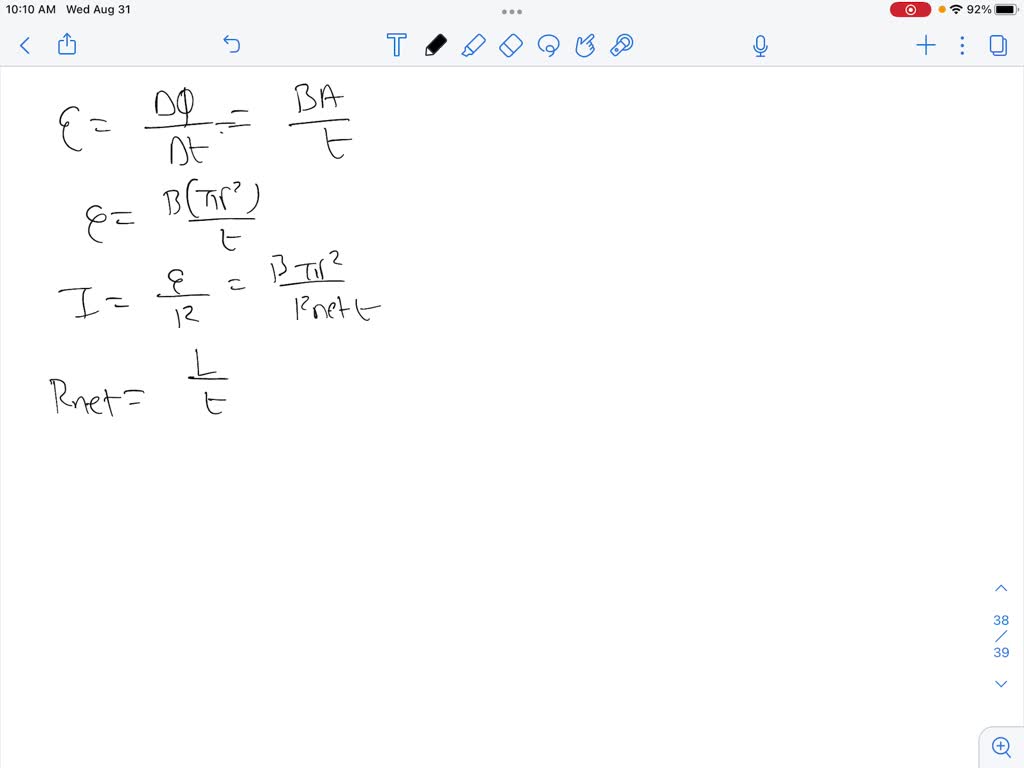 SOLVED: 'A ring of mean radius r and cross-sectional area A is made of ...