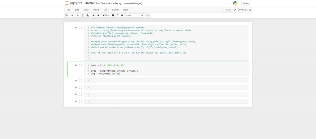 SOLVED In Python Given Four Floating point Numbers Use A String 