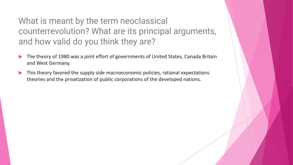 SOLVED: Identify and briefly explain the neoclassical argument and the ... SOLVED: Identify and briefly explain the neoclassical argument and the ...