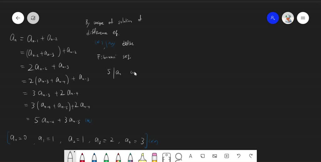 SOLVED: Texts: Question 4, please. Purchased with only 5-cent and 3-cent stamps. 5. Let Fn be ...