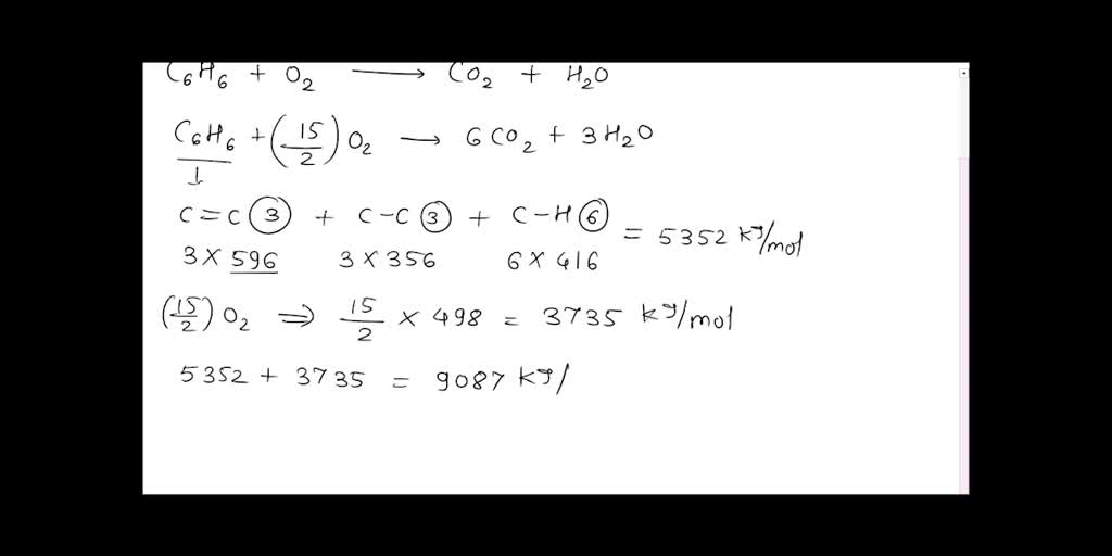 SOLVED: Write out the reaction for the complete combustion of benzene ...