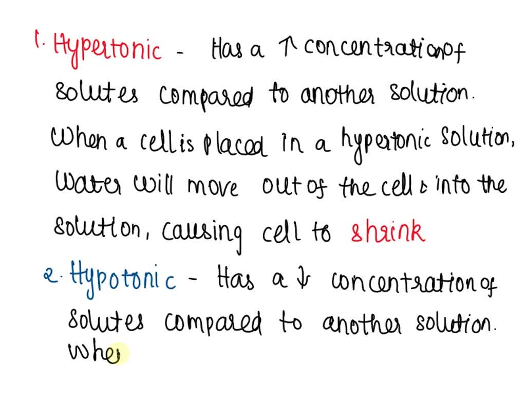 SOLVED: during which of these process (diffusion or osmosis) are the ...