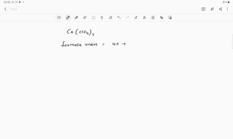 Calculate the formula mass of calcium perchlorate caclo42 in...