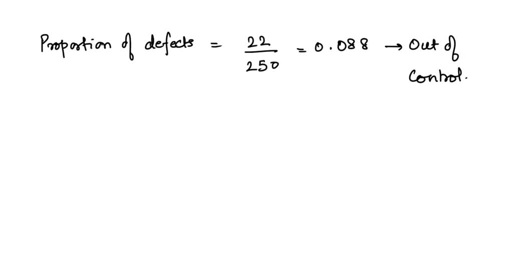 SOLVED: Frank Industries has decided to use a p-Chart with an α risk of ...