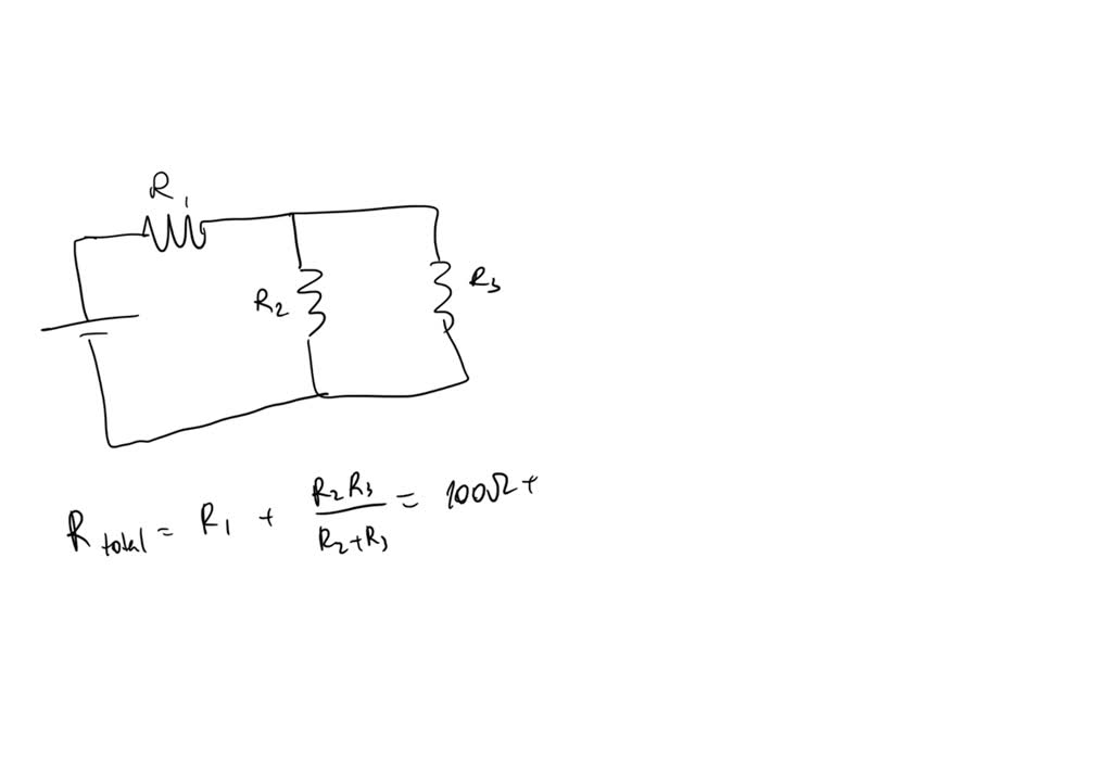 SOLVED: The diagram below shows a series-parallel circuit There are 3 resistors connected (R1 ...