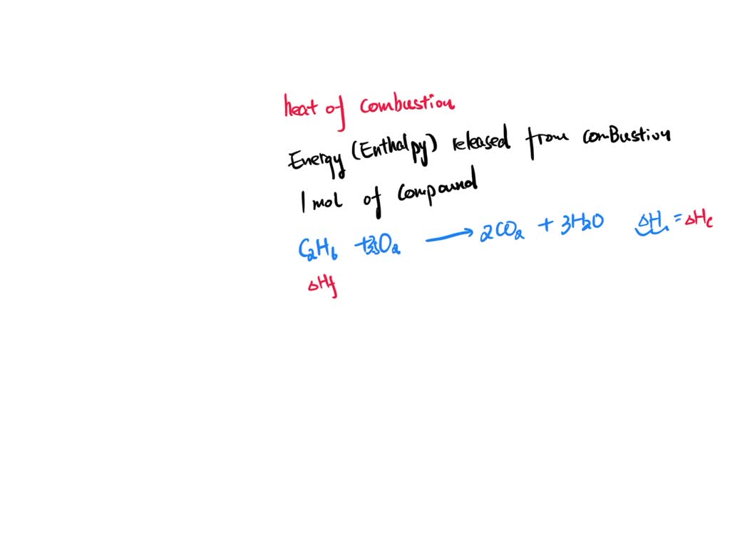 SOLVED: 'What is the enthalpy of combustion of ethane, CzHc, in ...
