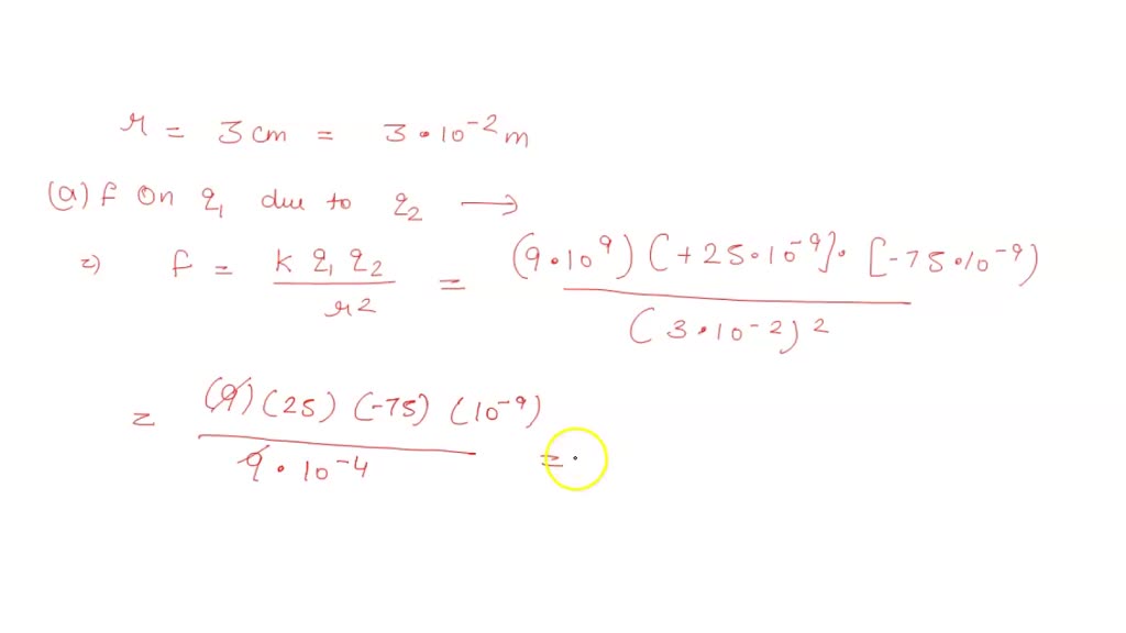 SOLVED: two point charges Q1= -7.06 x10^-9 and Q2= 3.32x10^-9 C are 2.00 mm apart. which is the ...