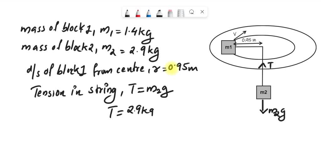 SOLVED: Two blocks, which can be modeled as point masses, are connected by a massless string ...
