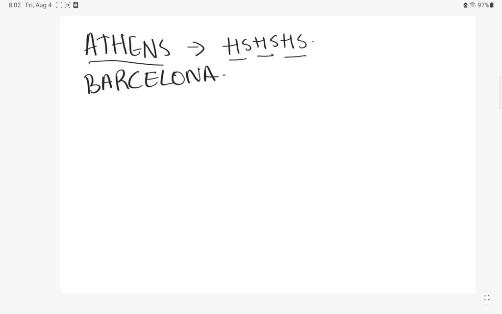 SOLVED: If there was a destructive method to convert the word ATHENS to ...