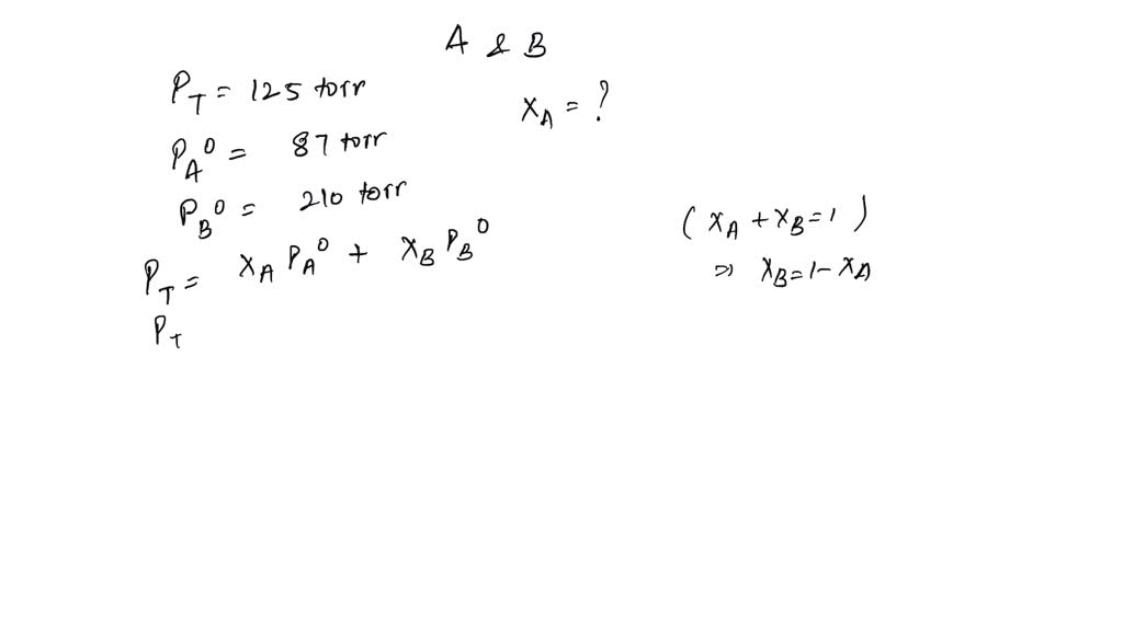 SOLVED: Question 33 of 45 Two volatile substances are mixed with one another so that the ...