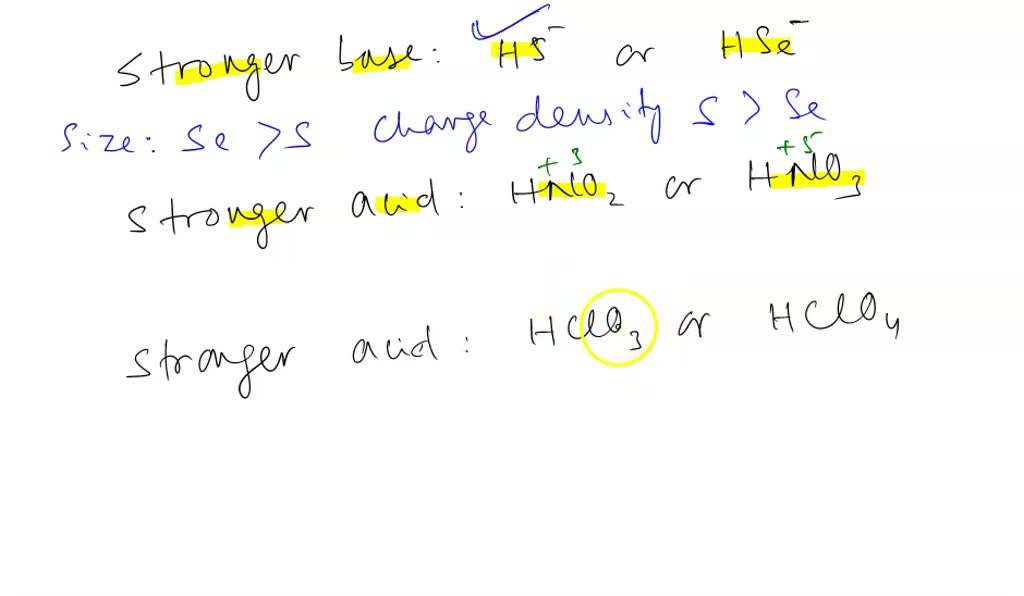 SOLVED: Molecular structure and acid-base strength Identify the ...