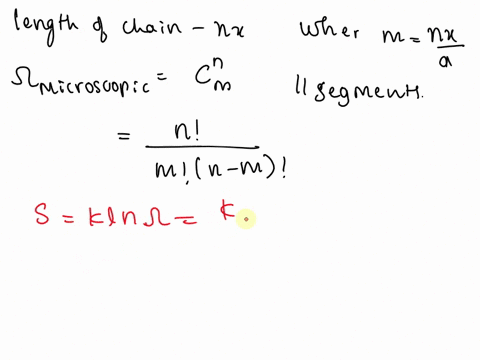 Q3. Consider a one-dimensional chain made by N segments (N>>1) linked ...