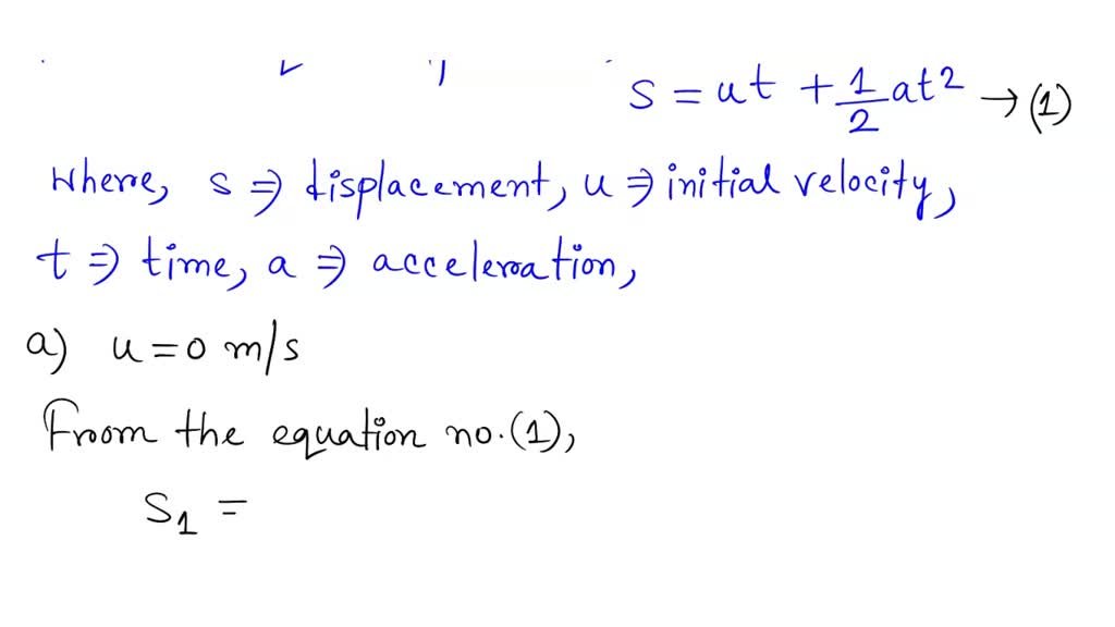 SOLVED: A ball starts from rest and uniformly accelerates at a rate of ...