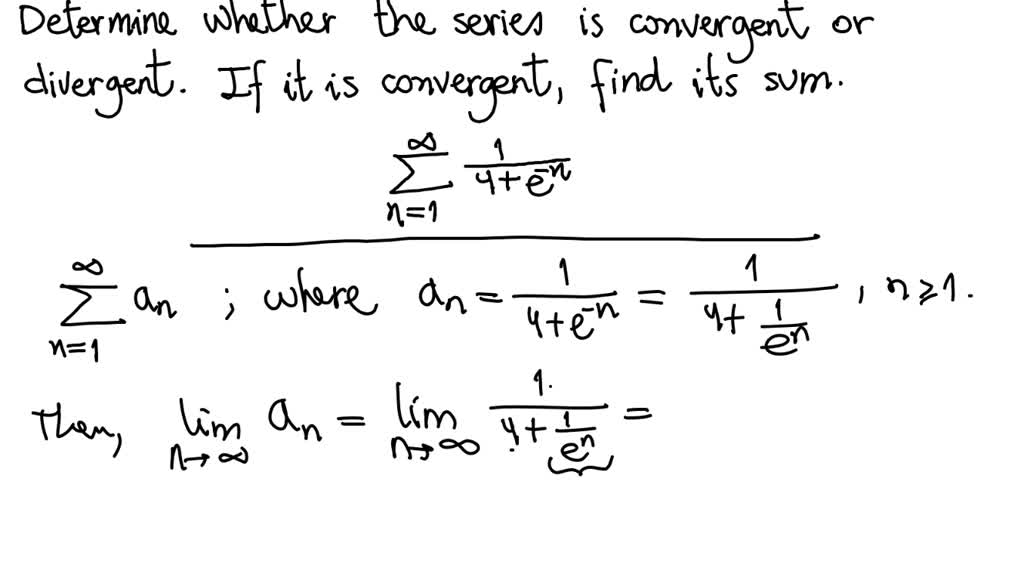 SOLVED: Theorem: The series Σ un of positive terms is convergent or ...