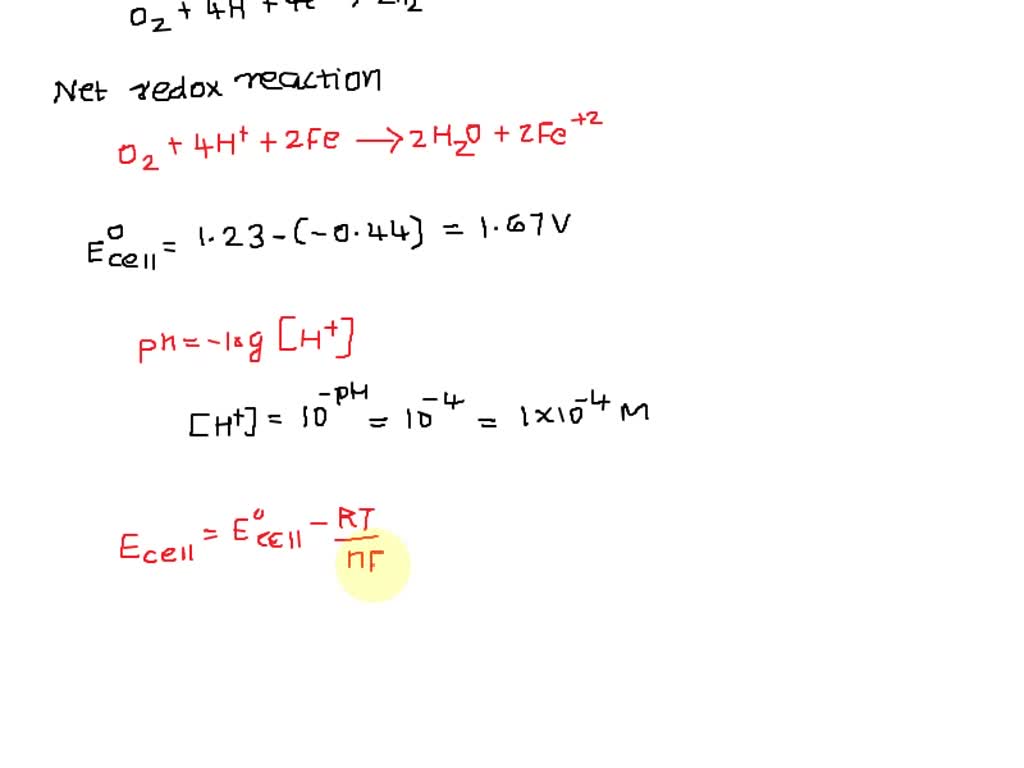 SOLVED: The corrosion of iron is an electrochemical process that ...