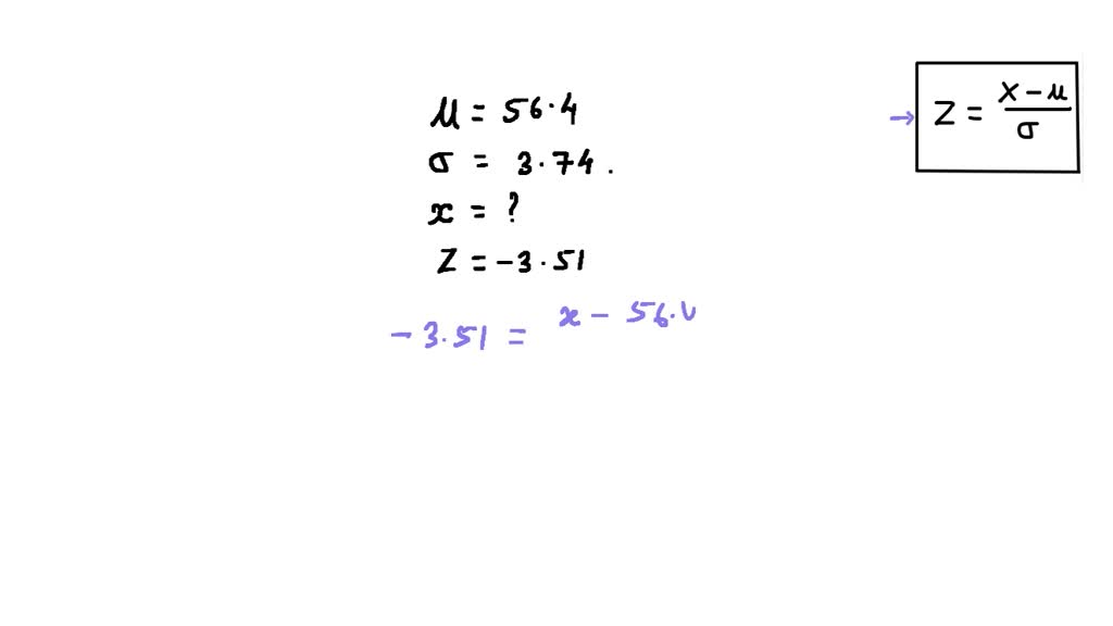 Solved A Normal Distribution Has Mean 60 3 And Standard Deviation 4 53