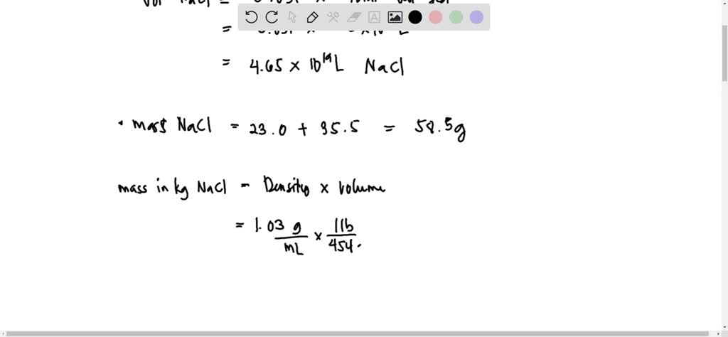 SOLVED: The total volume of water in the sea is 1.5 x 10^21 liters ...