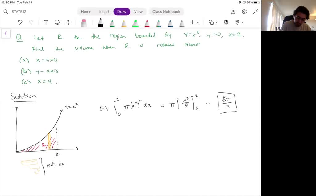 SOLVED: Use the disk method or the shell method to find the volumes of ...