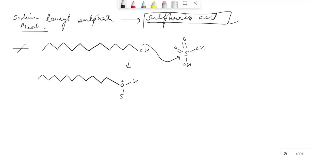 SOLVED: Sodium lauryl sulfate can be prepared by replacing ...