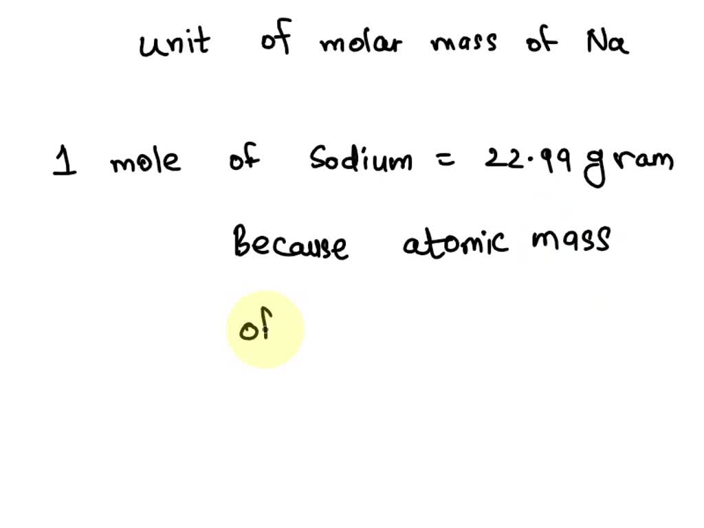 SOLVED: What are the correct units for molar mass? For example; if you ...