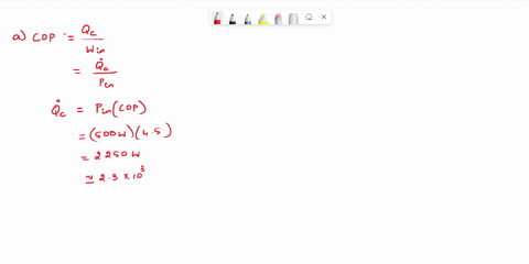 A Carnot refrigerator operates in a room in which the temperature is 25 ...