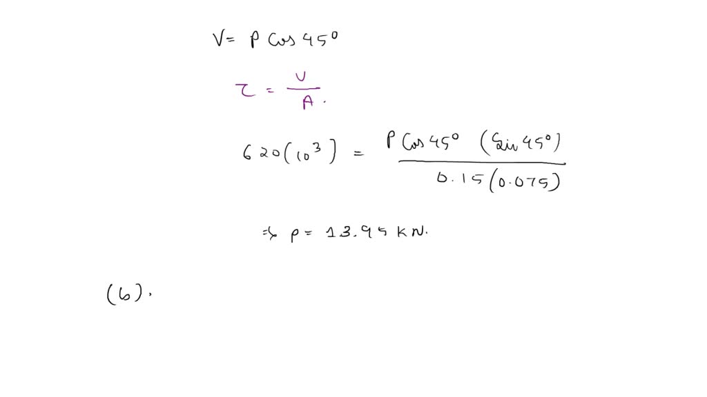 SOLVED: Two wooden members of uniform cross section are joined by the ...