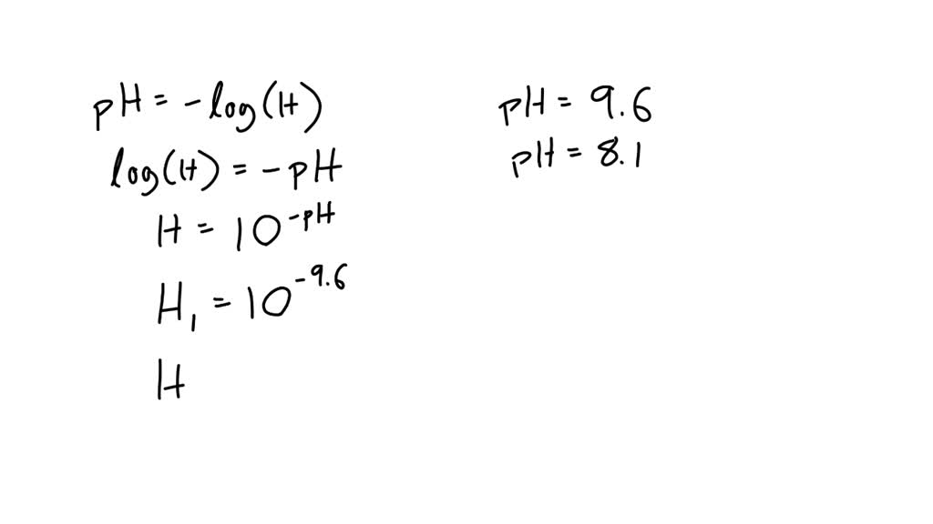 SOLVED: The pH scale is based on the hydrogen ion concentration and is ...