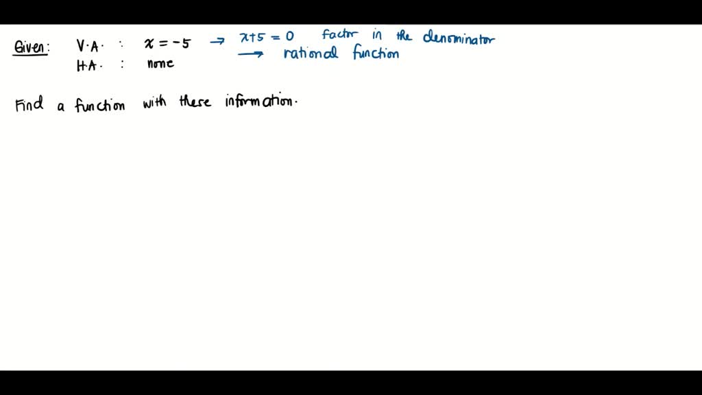 SOLVED: Create a function whose graph has the given characteristics. (There is more than one ...