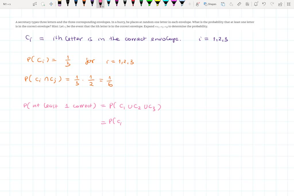 SOLVED: A secretary types three letters and the three corresponding ...