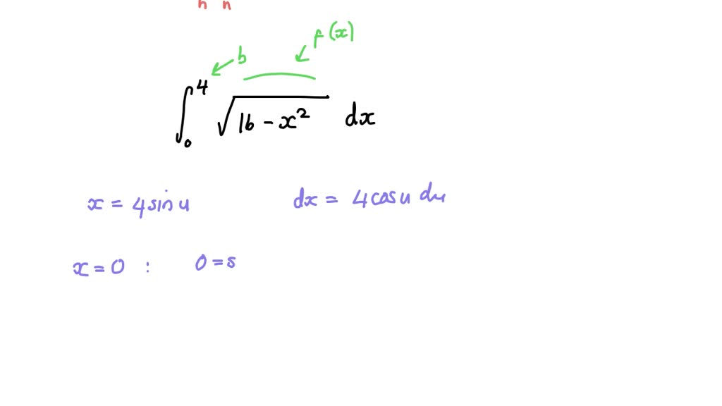 SOLVED: The following sum 4-2+y4-2+..+4- is a right Riemann sum with n subintervals of equal ...