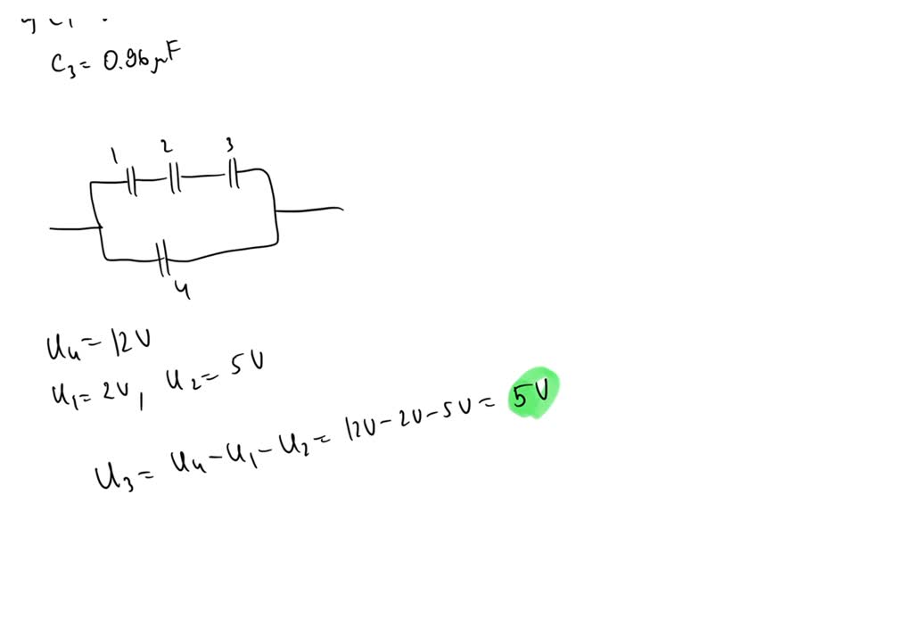 SOLVED: The figure shows circuit section of four air- filled capacitors that is connected larger ...