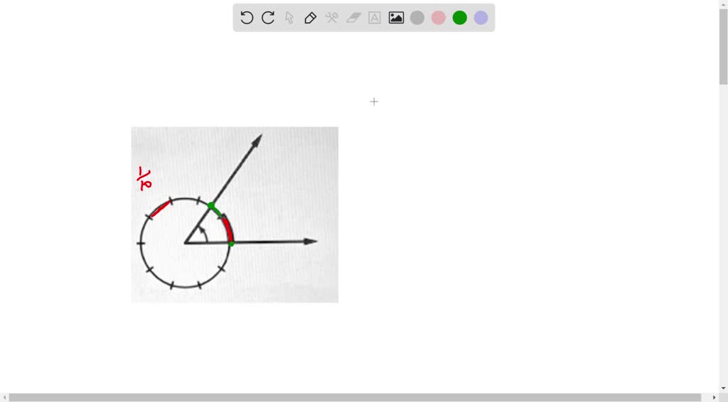 SOLVED: An angle shown three times below; each time with circle of ...