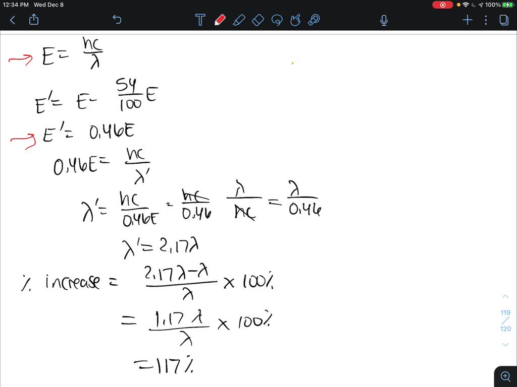 SOLVED: Current Attempt in Progress What percentage increase in wavelength leads to a 58% loss ...