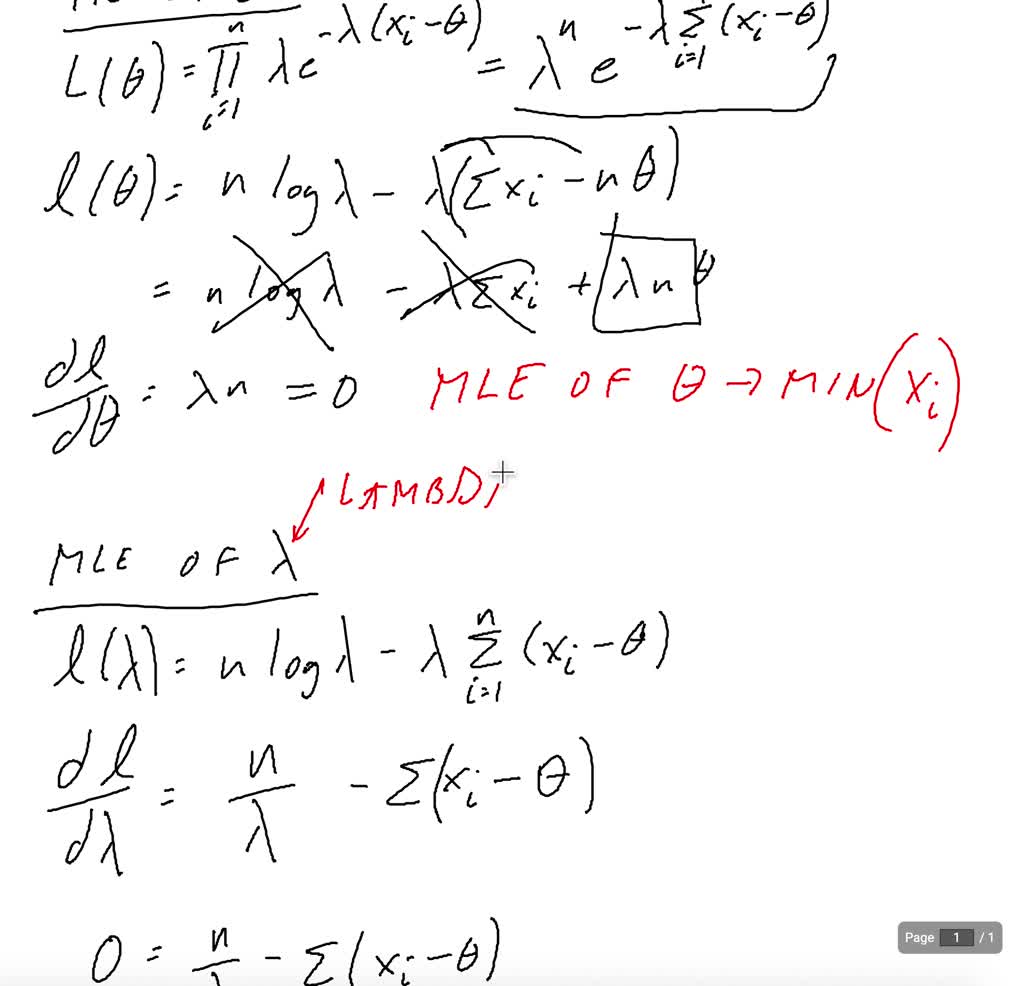 SOLVED: Consider a random sample x1, x2, …, xn from the shited exponentiel patf λ(x, λ, θ)={ λ e ...