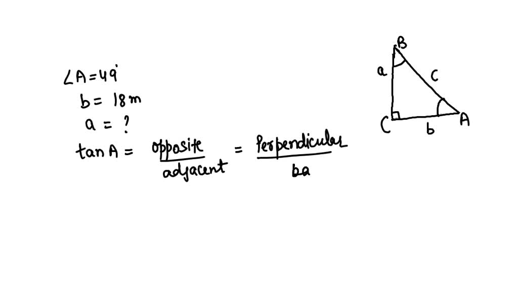 Solved Given Right Triangle Abc Where Side C Is The Hypotenuse