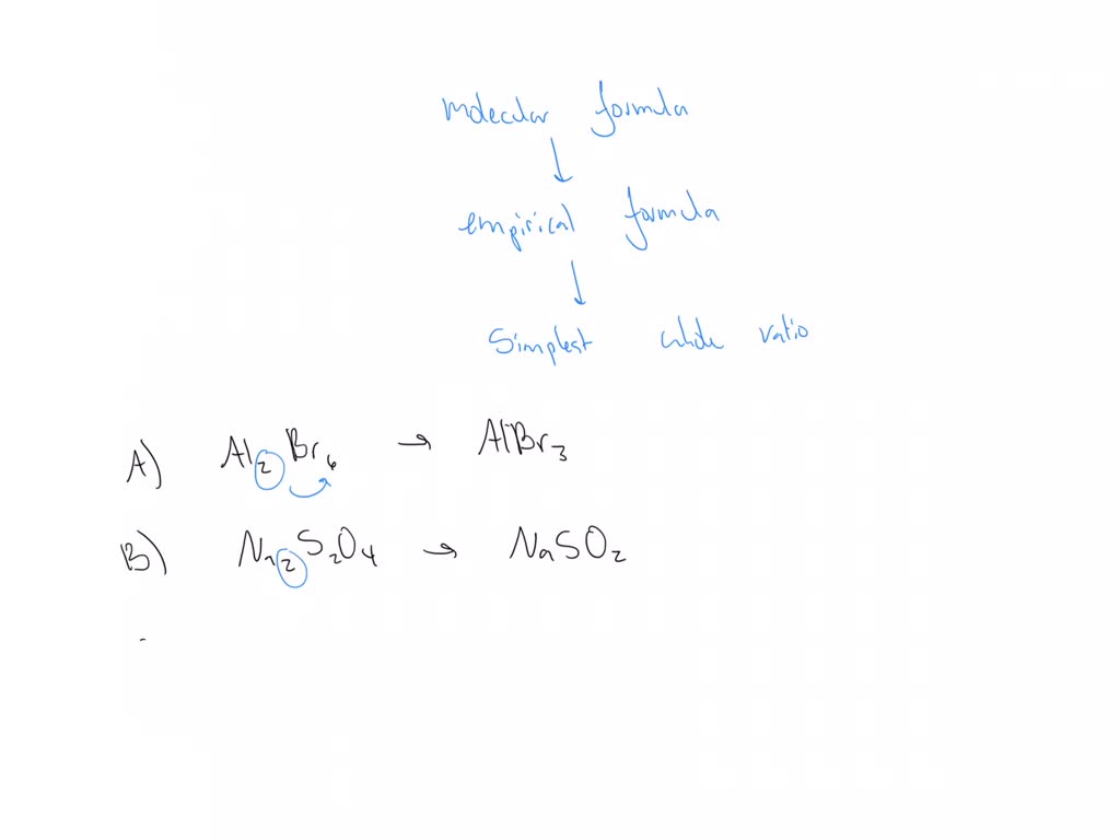 SOLVED: What are the empirical formulas of the following compounds? (a ...