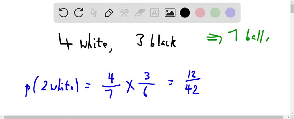 SOLVED: Two balls are drawn in succession without replacement from a ...
