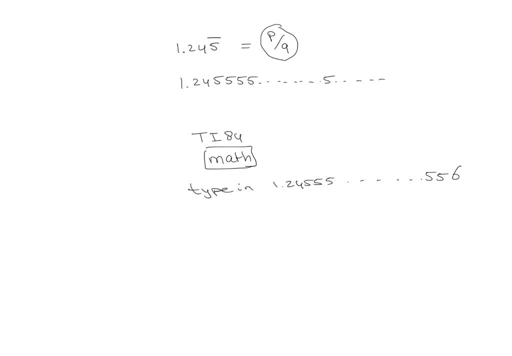 What is the p/q form of 1.245 where 5 has a bar on it